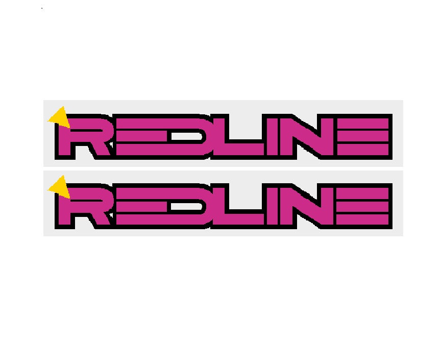 1987 Redline fork decals - black frame | BMX Products USA