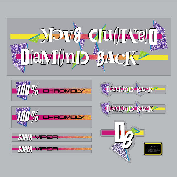 Diamond Back - 1987 Super Viper - decal set | BMX Products USA