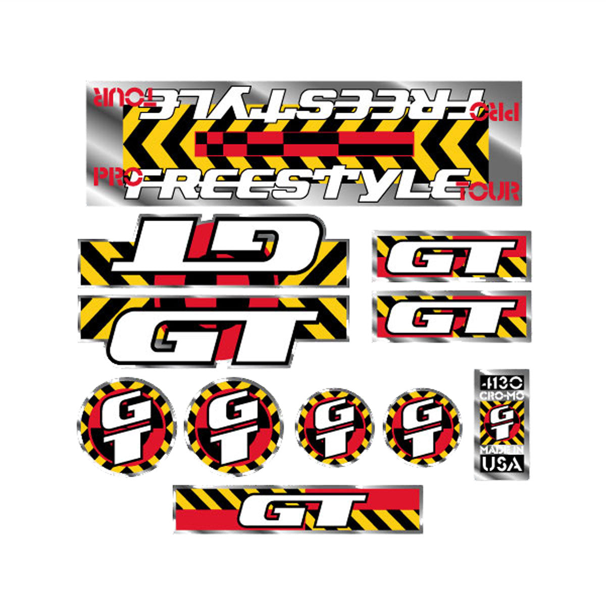 1990 GT BMX - Pro Freestyle TOUR (Split down tube) - on Chrome decal ...