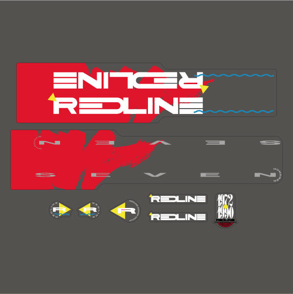 1990 Redline - 700SL - for Grey & Red frame Decal set | BMX Products USA