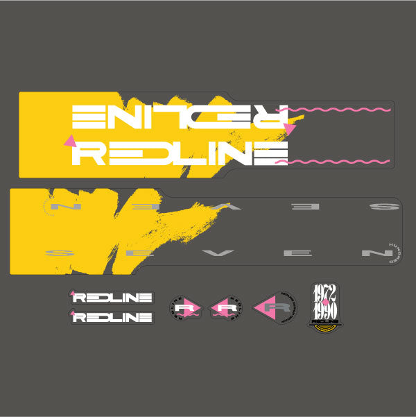 1990 Redline - 700SL - for Grey & Yellow frame Decal set | BMX Products USA