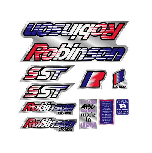 1992 Robinson - SST decal set - on chrome | BMX Products USA