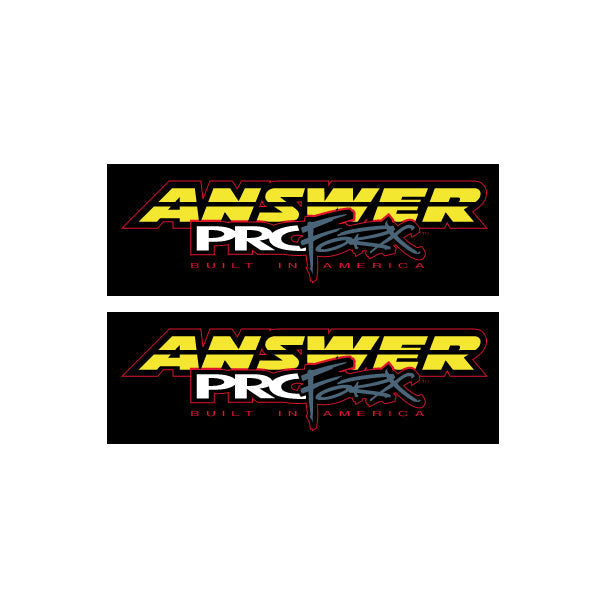 Answer - Pro Forx fork decal set in Black, Yellow, Silver & Red | BMX ...