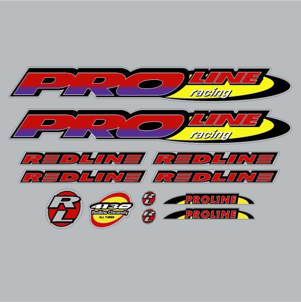 1995 Redline - PROLINE - For Chrome frame Decal set | BMX Products USA