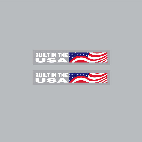 GT BMX - 90's "BUILT IN THE USA" chainstay decals on clear White text ...