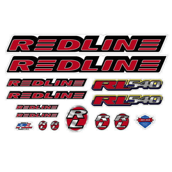 1997 Redline - RL540 for chrome frame - Decal set | BMX Products USA