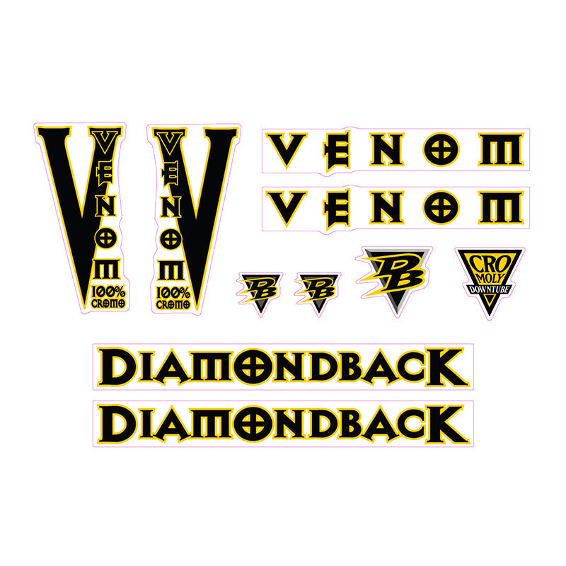 1998 Diamond Back - Venom for chrome frame decal set | BMX Products USA
