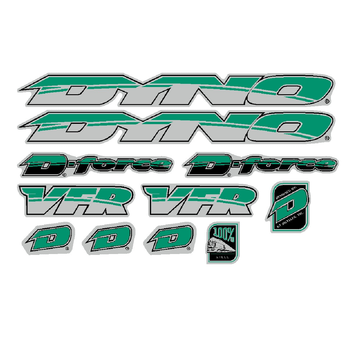 1998 DYNO - VFR decal set - for black frame | BMX Products USA