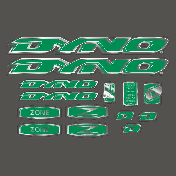 1998 DYNO - ZONE decal set for Black frame | BMX Products USA