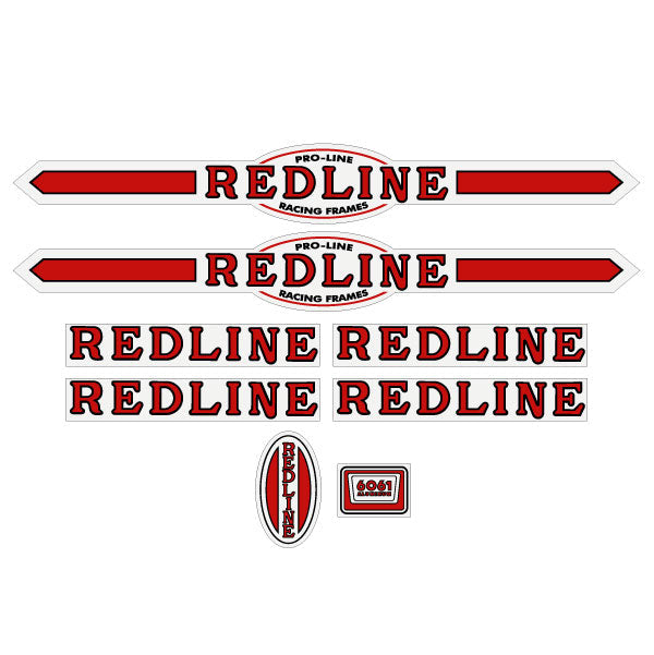 2019 Redline - Squareback decal set - for white frame | BMX Products USA