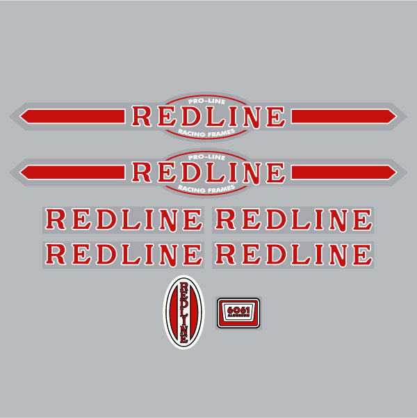 2019 Redline - Squareback decal set - for Black frame | BMX Products USA