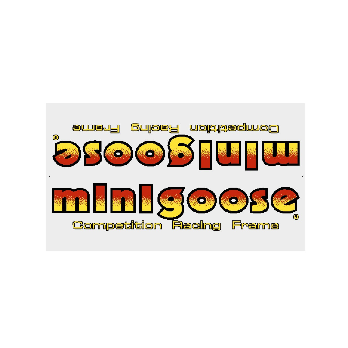 1983-85 Minigoose down tube decal - Orange/Yellow | BMX Products USA