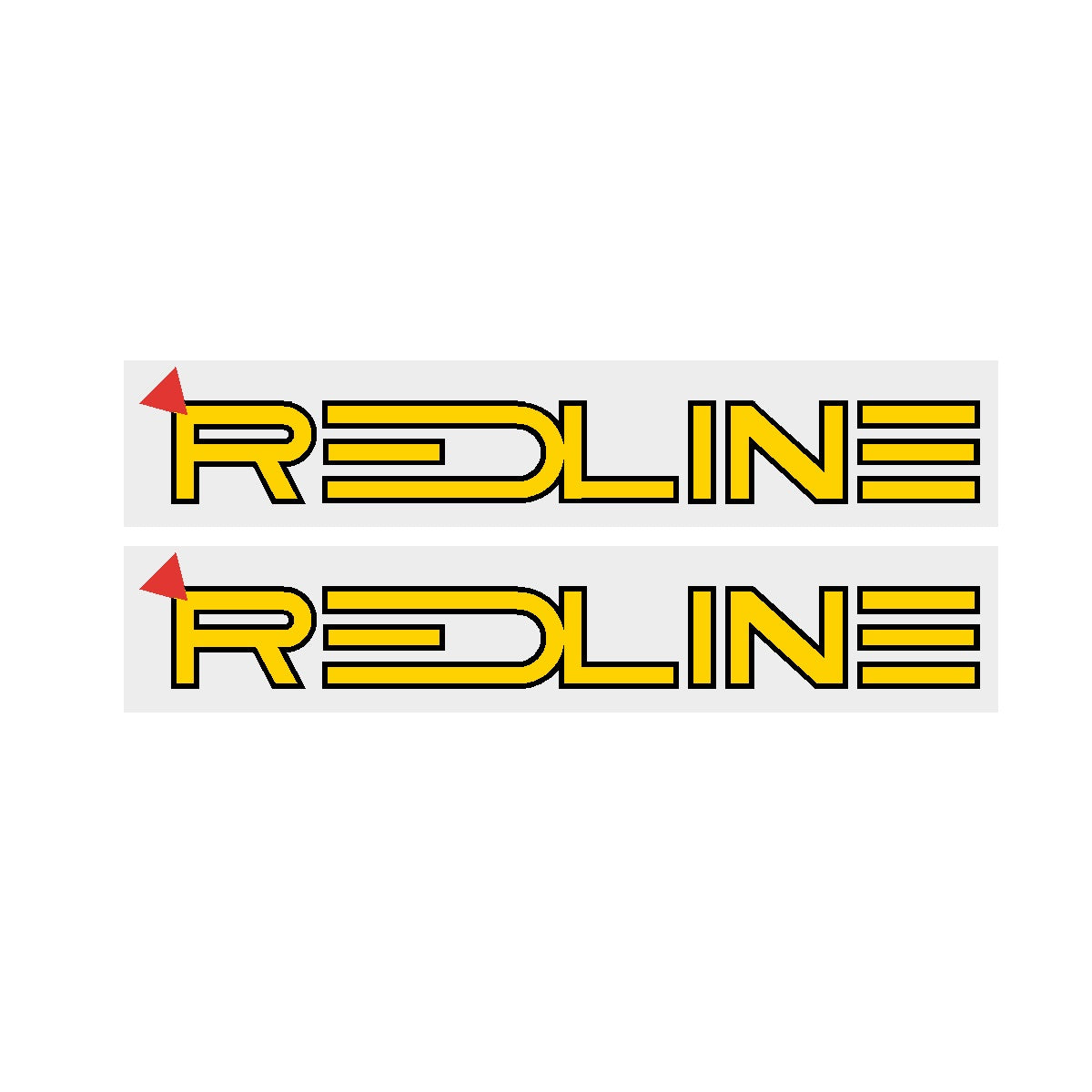 1985 Redline fork decals - for hazard yellow frames | BMX Products USA