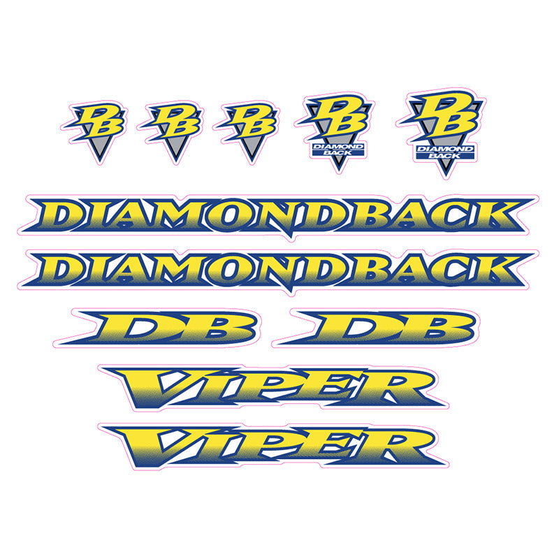 1995 Diamond Back - Viper FW for Chrome frame decal set | BMX Products USA