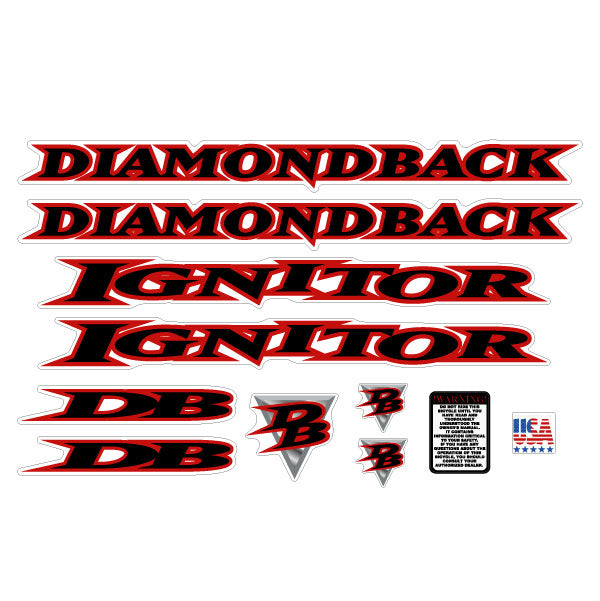 1997 Diamond Back - Ignitor for chrome frame decal set | BMX Products USA