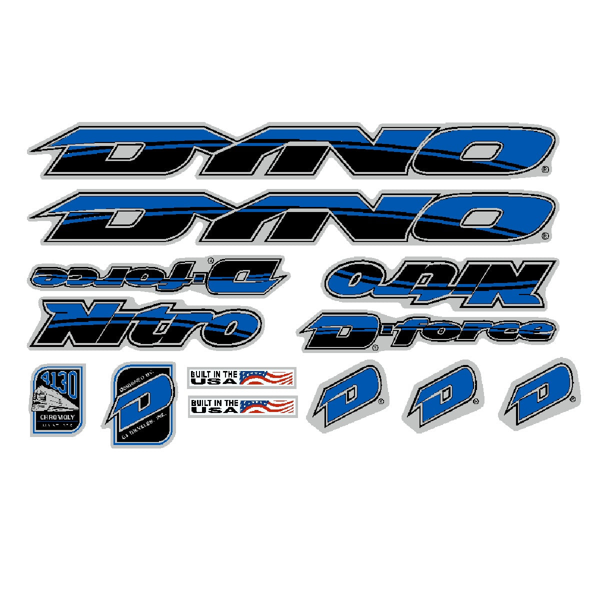 1998 DYNO - NITRO decal set - for yellow frame | BMX Products USA
