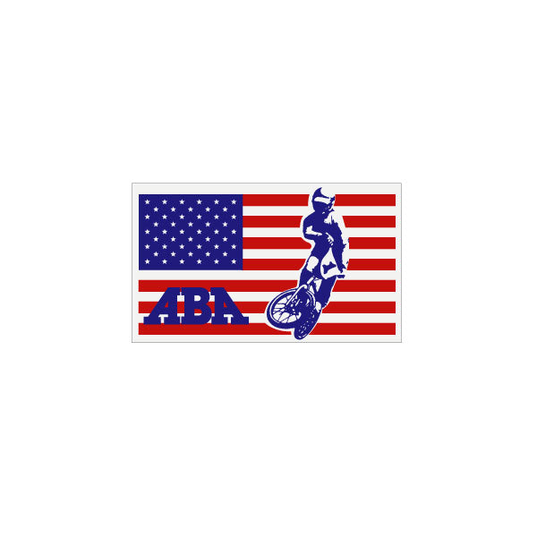 ABA - FLAG with Rider plate decal on clear | BMX Products USA
