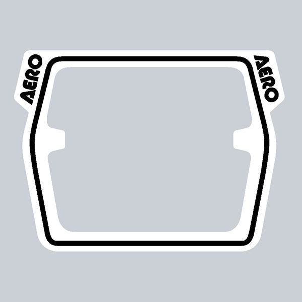 AERO - Mesh Raceplate DECAL ONLY - WHITE | BMX Products USA