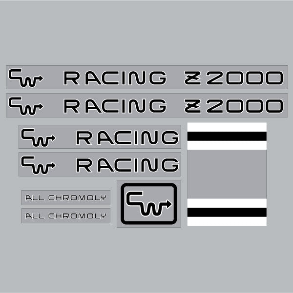 CW - Z2000 Black and White Decal set | BMX Products USA