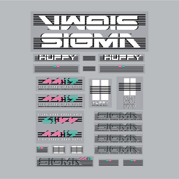 Huffy - Sigma 4419 decal set - including wheel decals | BMX Products USA
