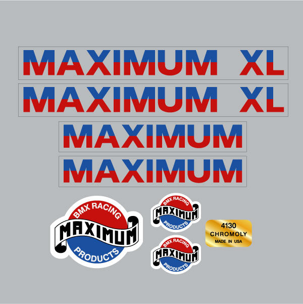 Maximum - XL Decal set | BMX Products USA