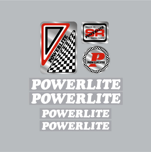 Powerlite - Early White decal set | BMX Products USA