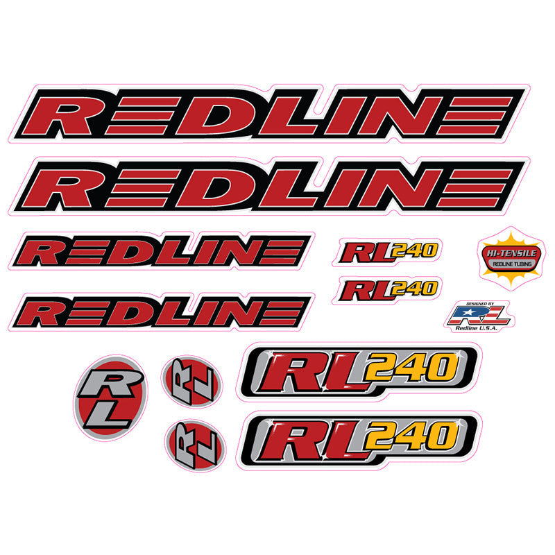 1996 Redline - RL240 for chrome frame - Decal set | BMX Products USA