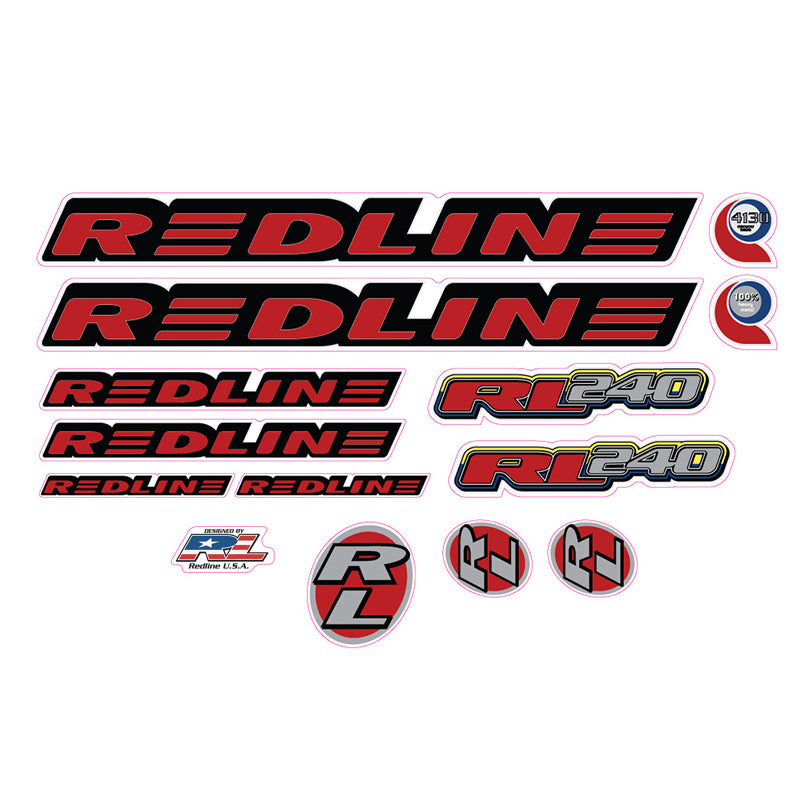 1997 Redline - RL240 for chrome frame - Decal set | BMX Products USA