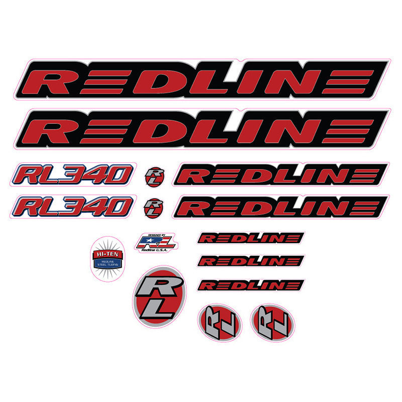 1998 Redline - RL340 for chrome frame - Decal set | BMX Products USA