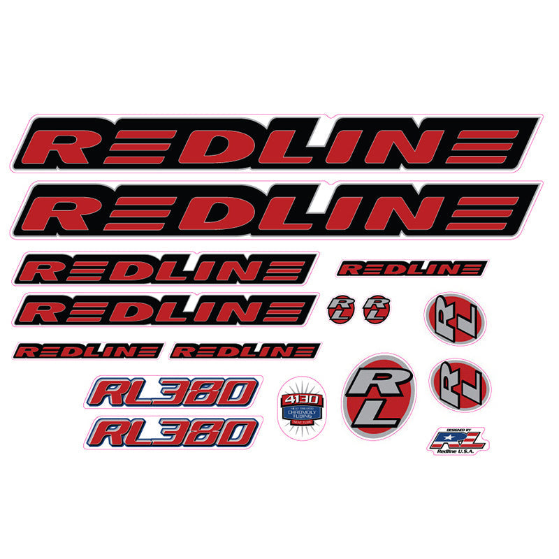 1998 Redline - RL380 for chrome frame - Decal set | BMX Products USA