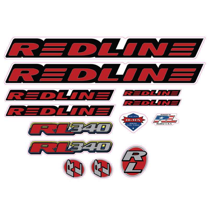 1997 Redline - RL340 for chrome frame - Decal set | BMX Products USA