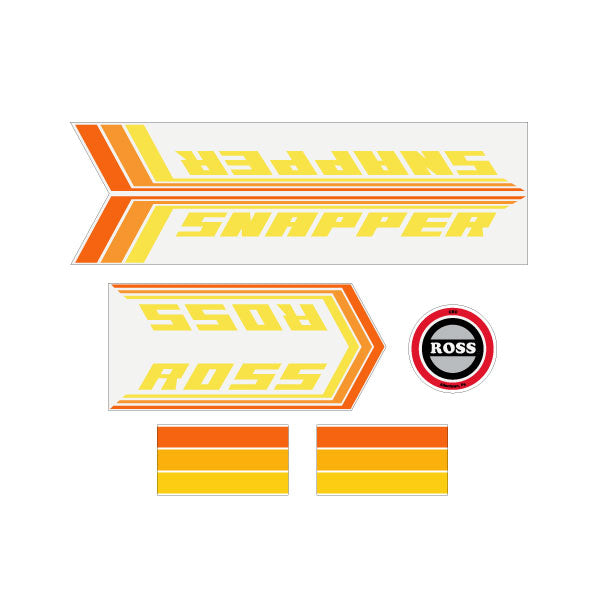 Ross - Snapper - Yellow decal set | BMX Products USA