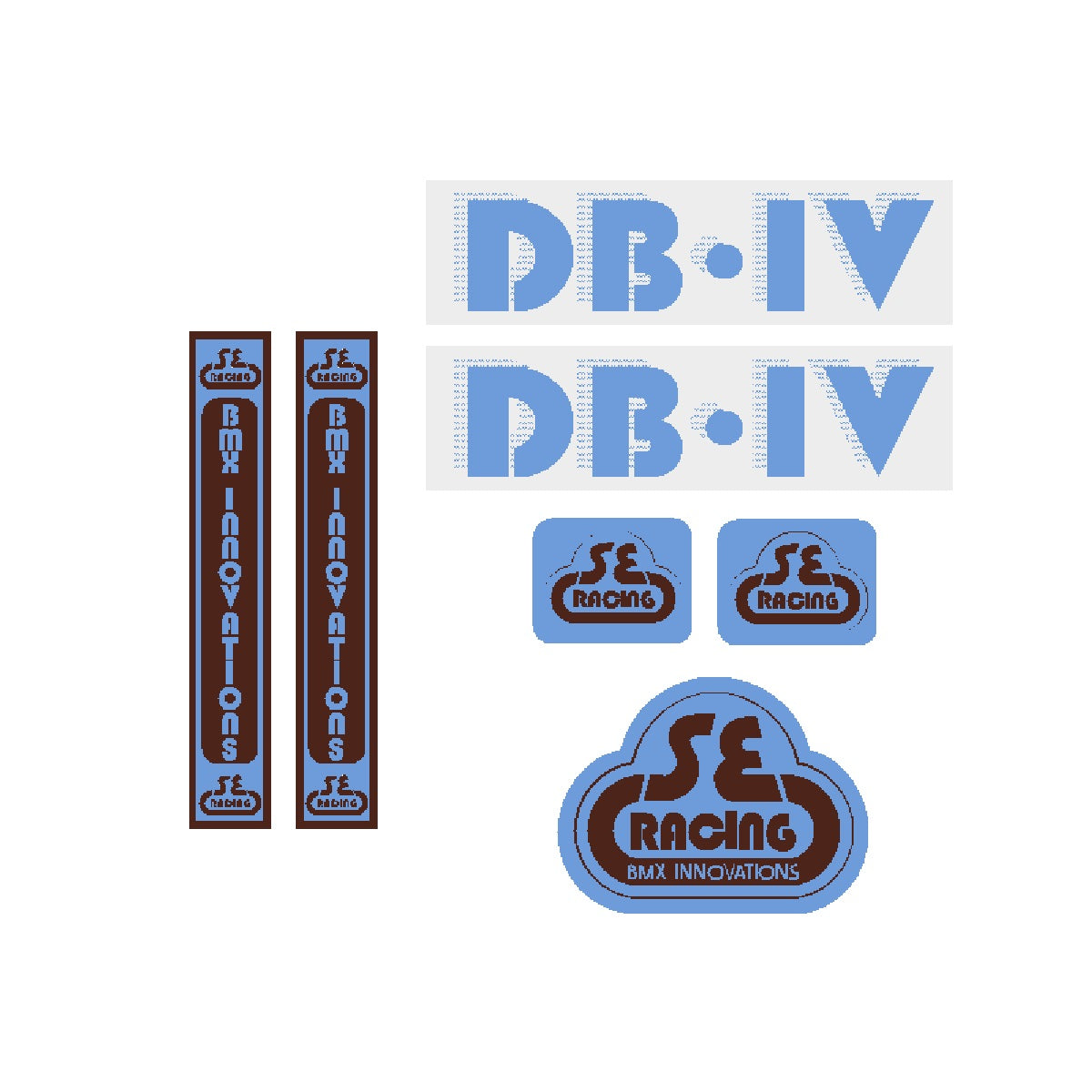 SE Racing - DB-IV decal set - blue w/brown | BMX Products USA