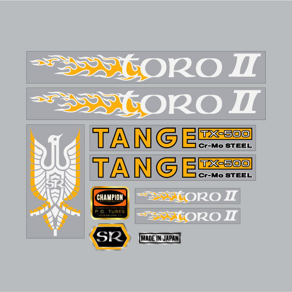SR Sakae - Toro II Tange BMX Decal set | BMX Products USA
