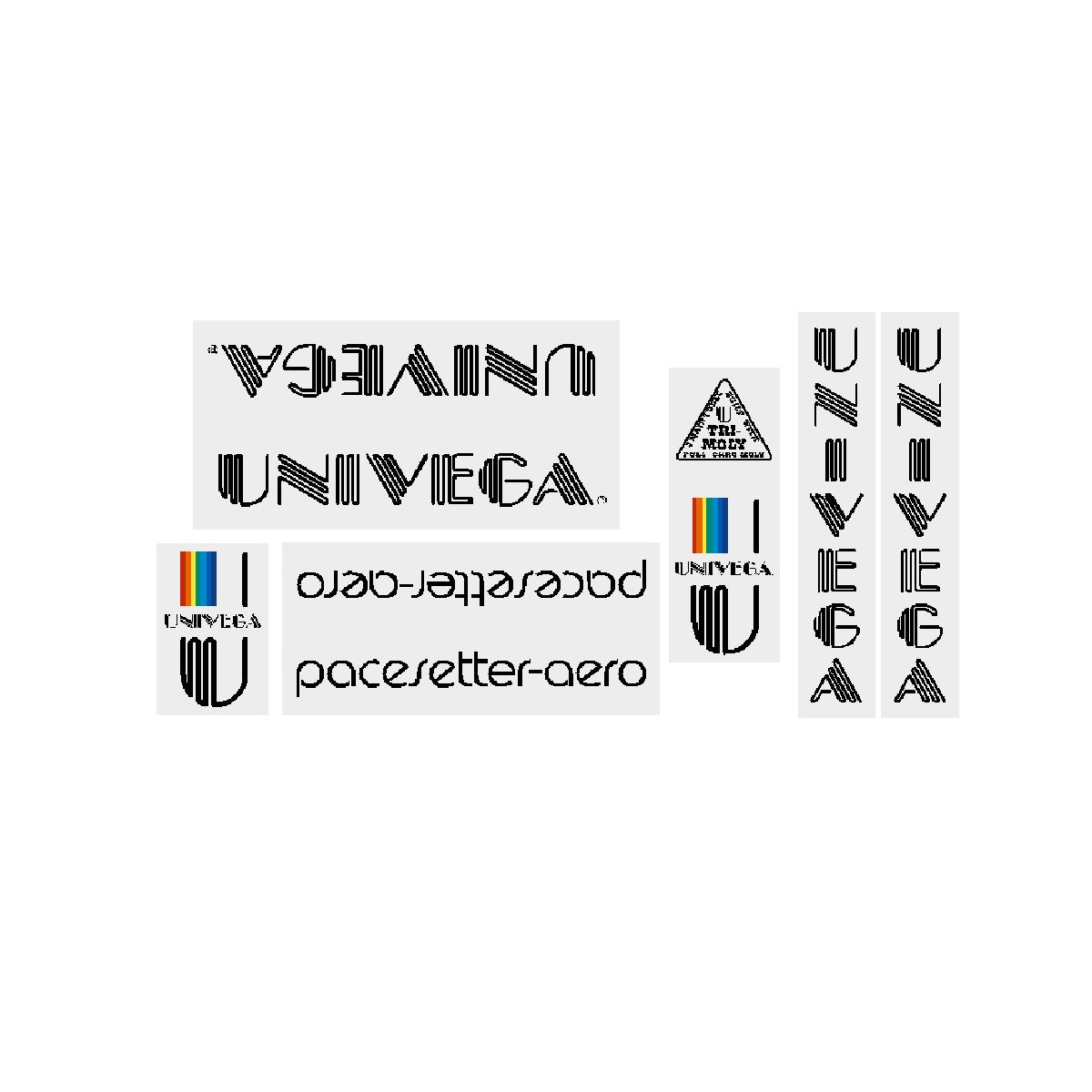 Univega - Pacesetter Aero clear decal set | BMX Products USA
