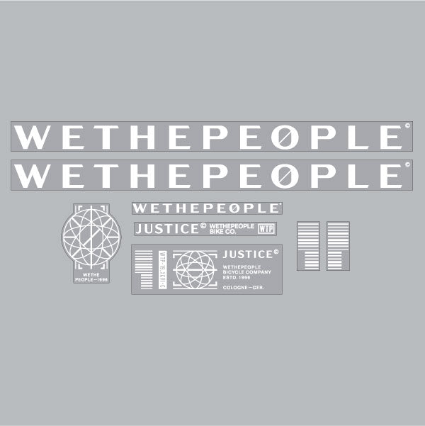 2001 We the People - Justice Black frame decal set | BMX Products USA