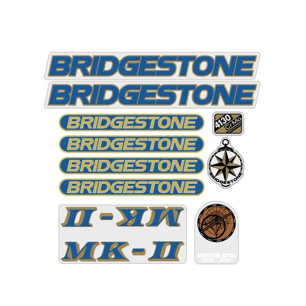 Bridgestone - MKII BLUE decal set | BMX Products USA