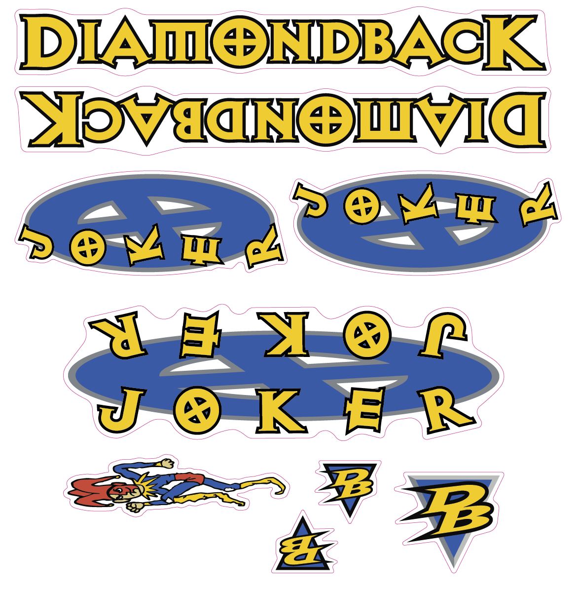 1998 Diamond Back - Joker for chrome frame decal set | BMX Products USA