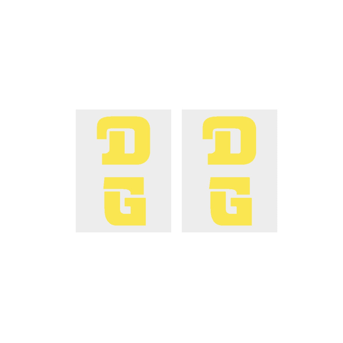 DG - seat mast decals pair - yellow | BMX Products USA