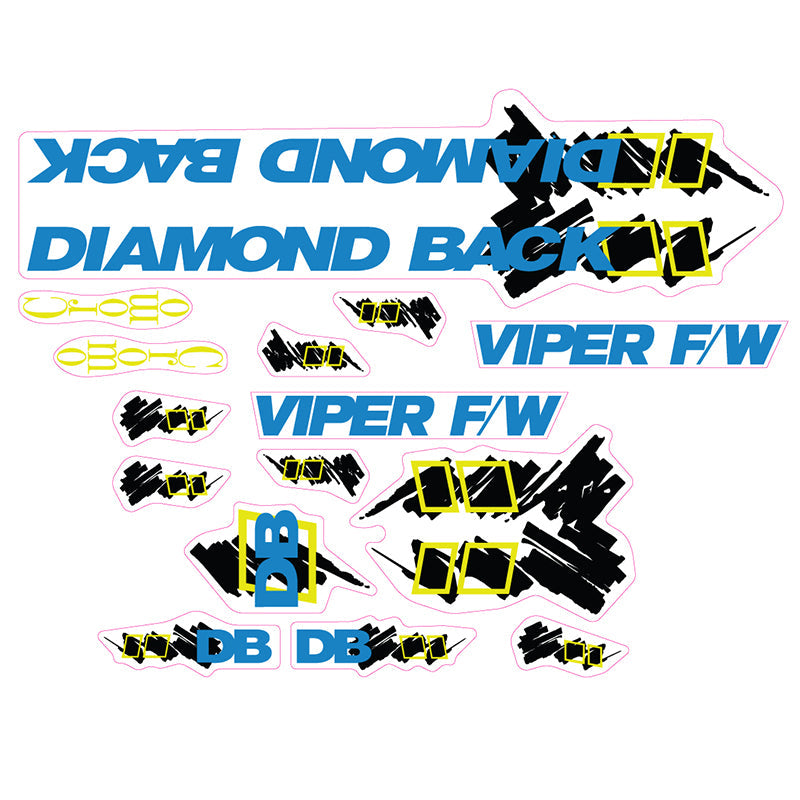 1990 Diamond Back - Viper FW for Chrome frame decal set | BMX Products USA