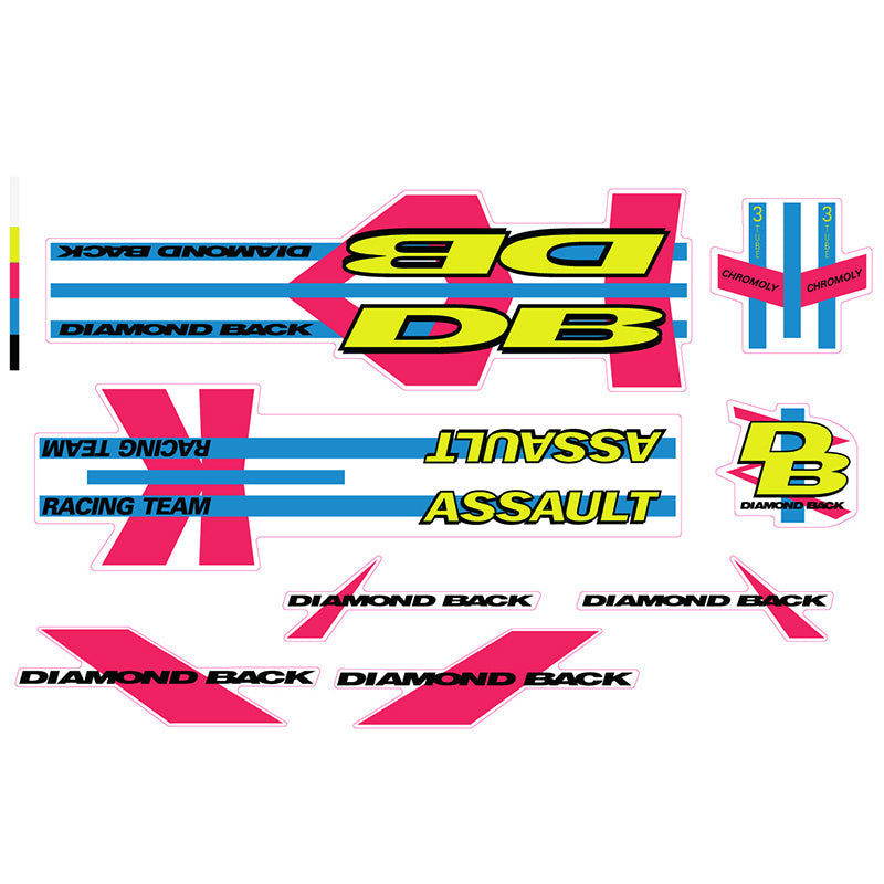 1991 Diamond Back - Assault for Chrome frame decal set | BMX Products USA