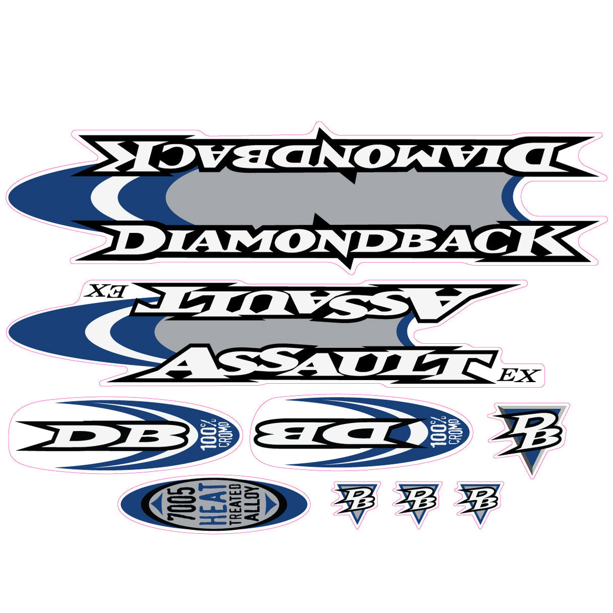 1998 Diamond Back - Assault EX for polished frame decal set | BMX ...