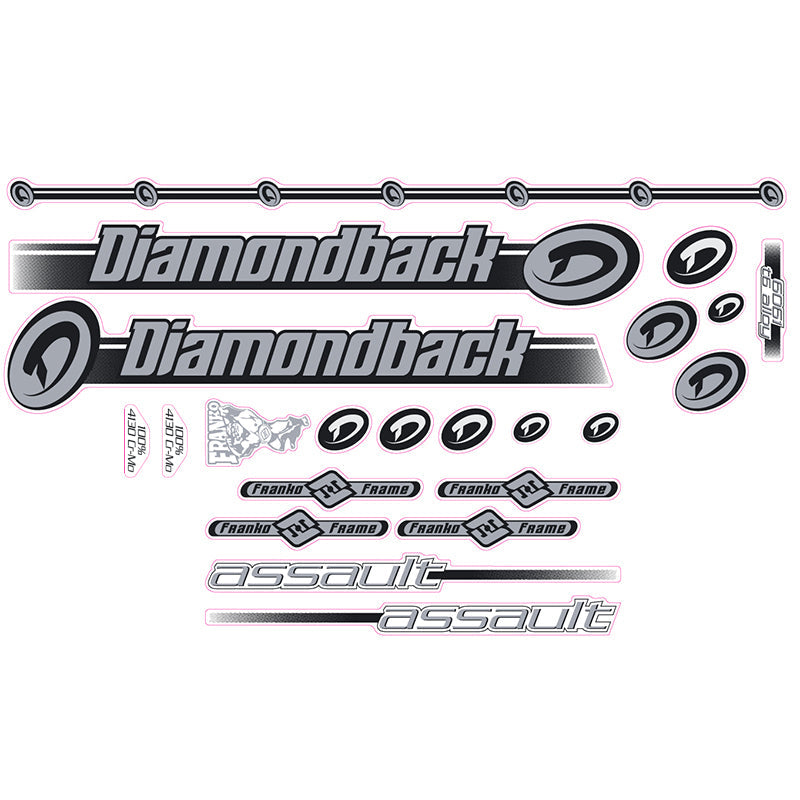 2000 Diamond Back - Assault decal set - for blue frame | BMX Products USA