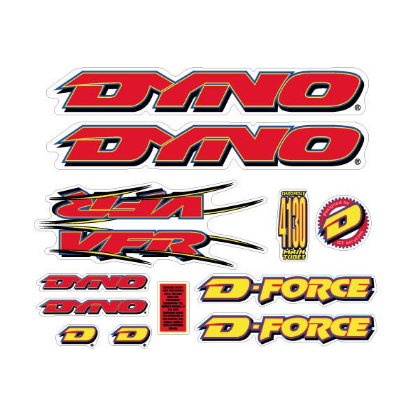 1996 DYNO - VFR decal set on clear | BMX Products USA