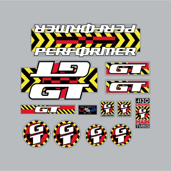 1990 GT BMX - Performer - on Clear decal set | BMX Products USA