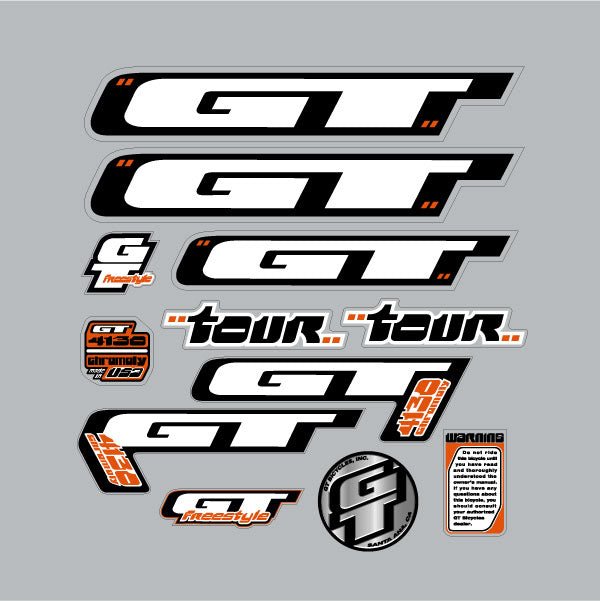 2000 GT BMX - TOUR - decal set - Red frame | BMX Products USA