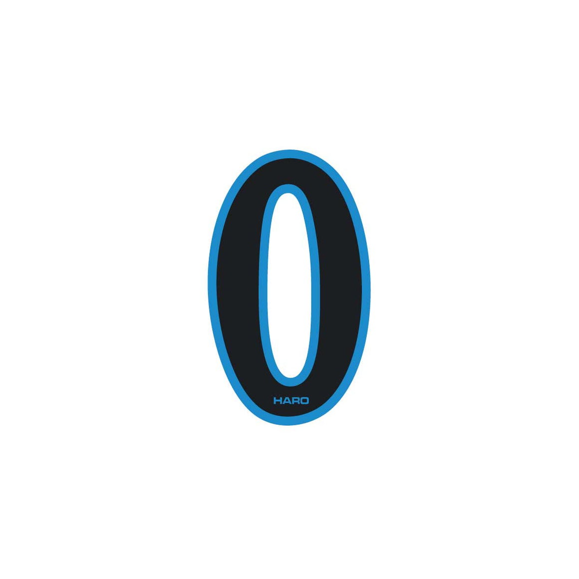 Haro - Early plate number #0 decal - Black Blue | BMX Products USA