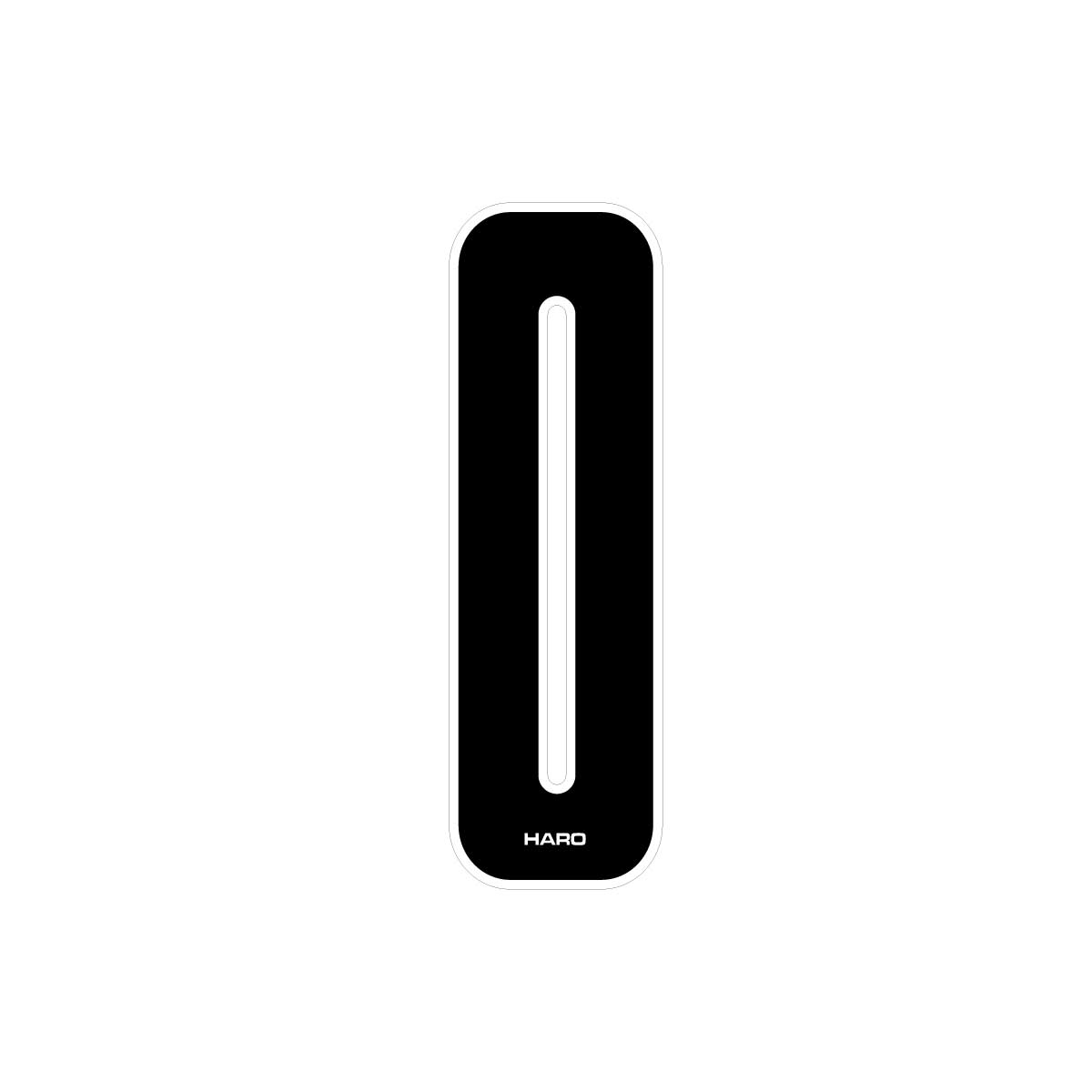 Haro - Stadium plate number #0 decal - Black White | BMX Products USA