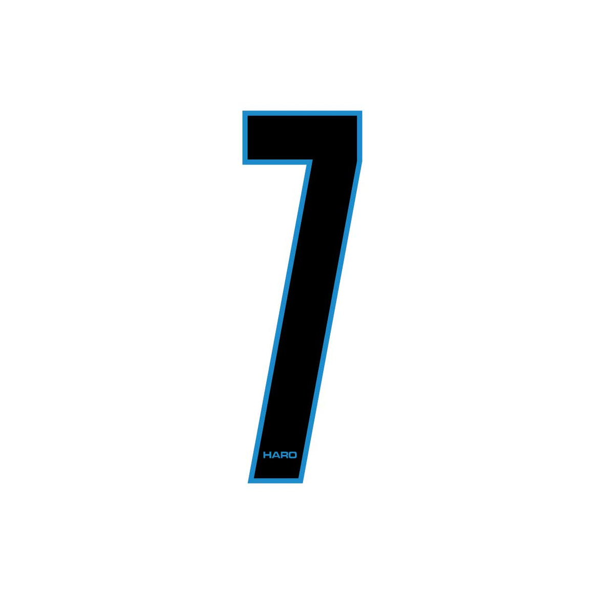 Haro - Stadium plate number #7 decal - Black Blue | BMX Products USA