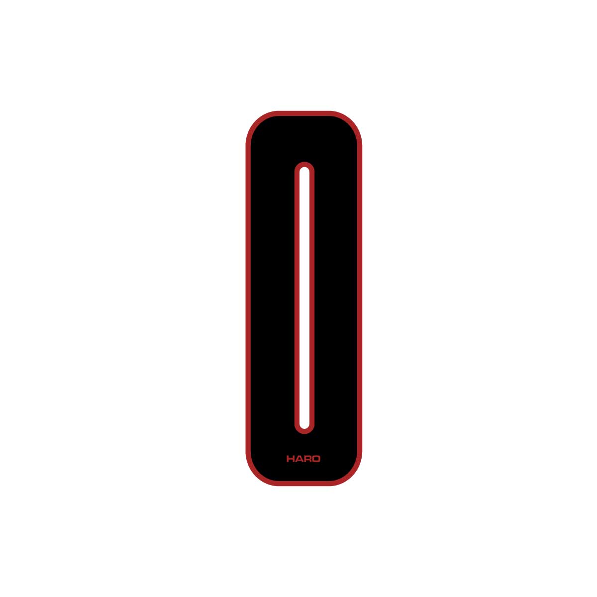 Haro - Stadium plate number #0 decal - Black Red | BMX Products USA